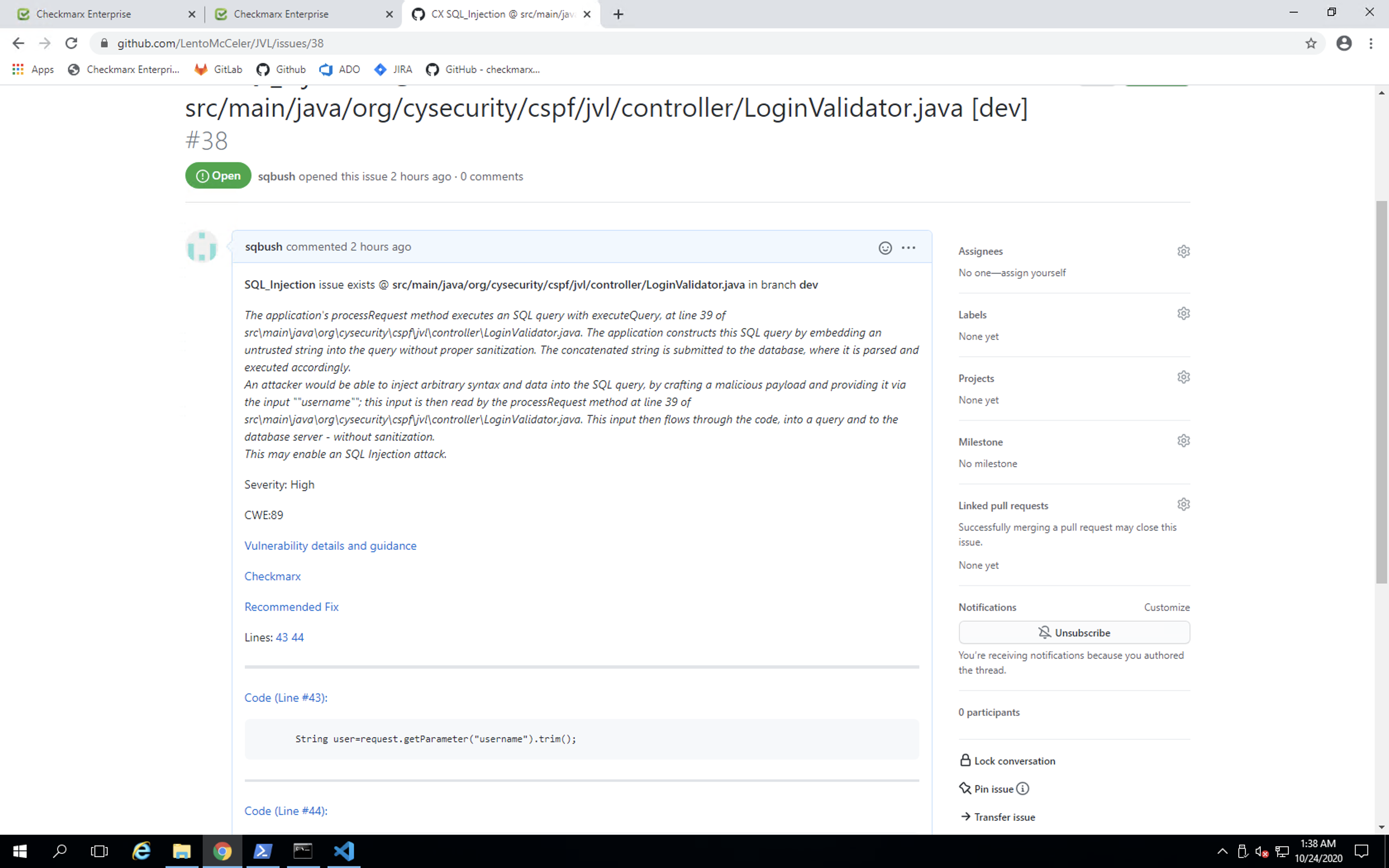 codebash-url "Training" Link is not displayed on GitHub Issues · Issue #491 · checkmarx-ltd/cx ...