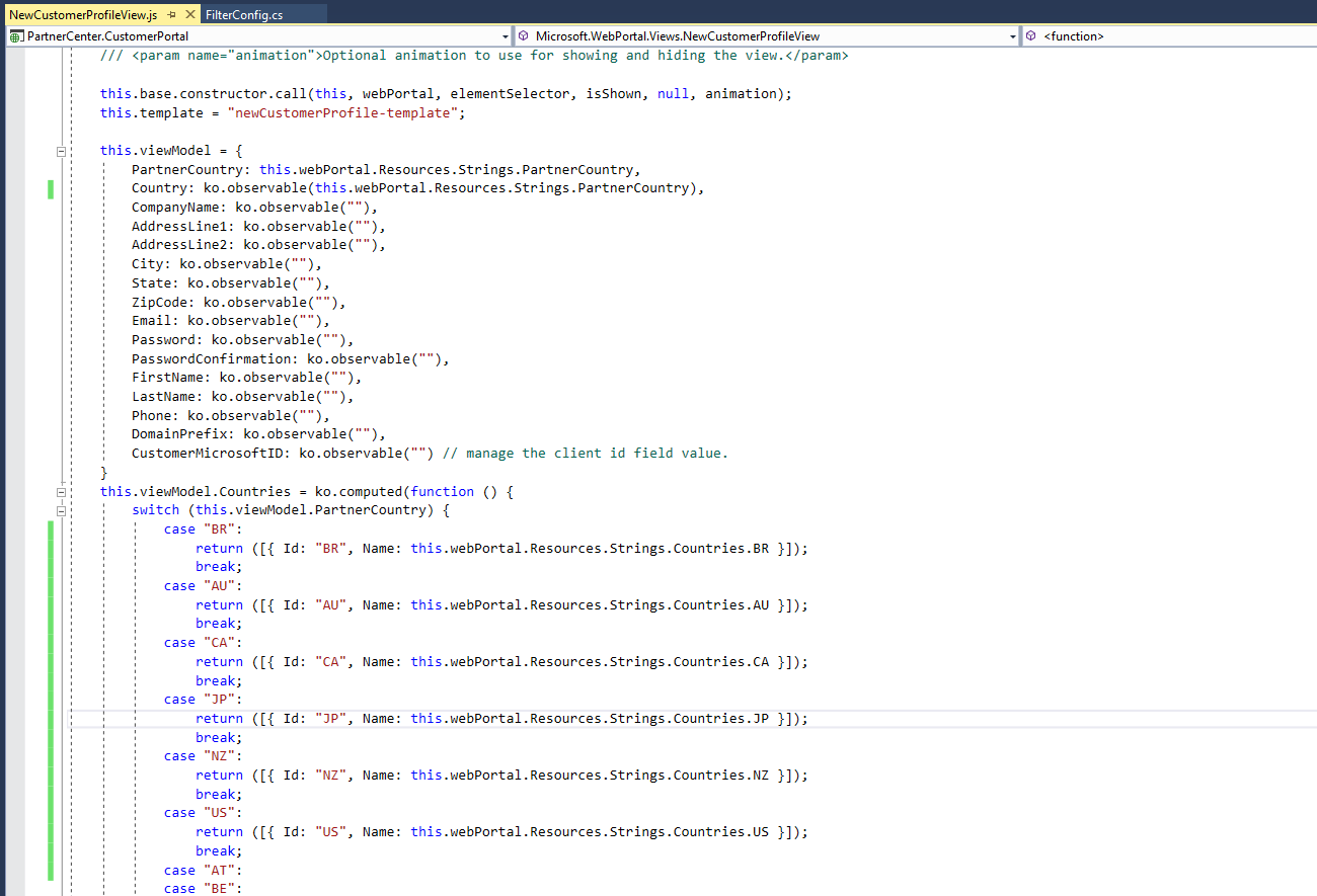 DropdownList country empty · Issue #49 · PartnerCenterSamples/Reseller ...