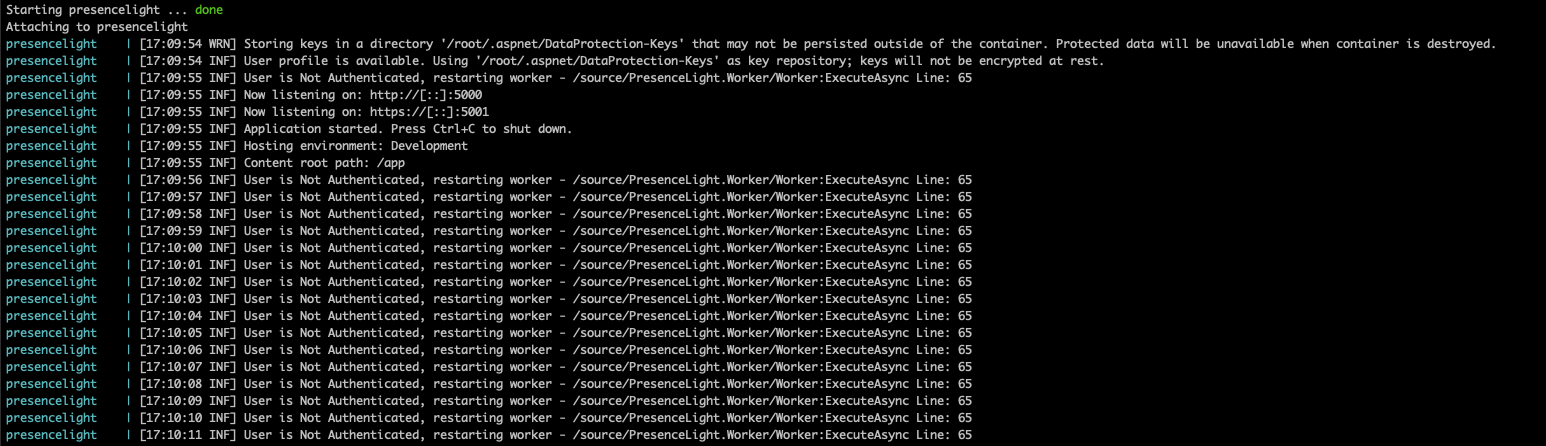 Unable to run Docker container · Issue #325 · isaacrlevin/presencelight · GitHub