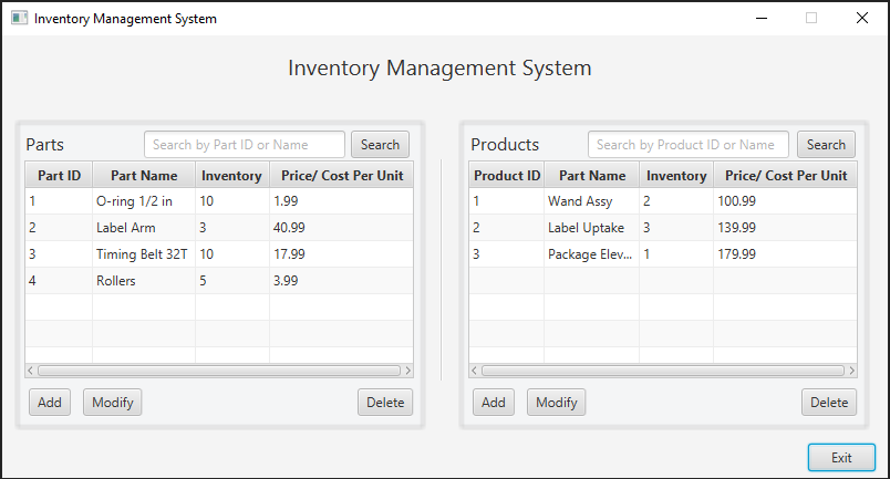 GitHub - lvinyard/Inventory-Management-System-C482: This project is a ... GitHub - lvinyard/Inventory-Management-System-C482: This project is a ...