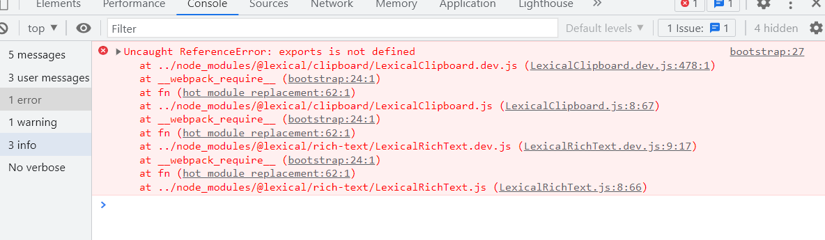 Bug: Getting error after upgrading to >= 0.6.0 version of lexical from 0.5.0 · Issue #3465 ...