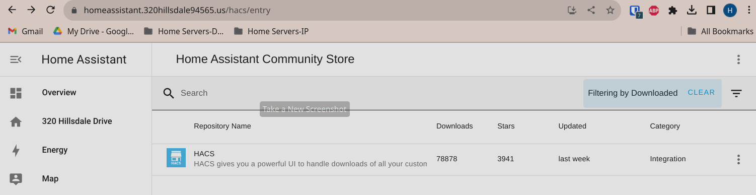After HACS install, only see "read.me" info. Do not see the "integrations"/"Front end ...