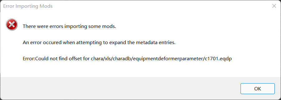 Error Importing Mods · Issue #125 · TexTools/FFXIV_TexTools_UI · GitHub