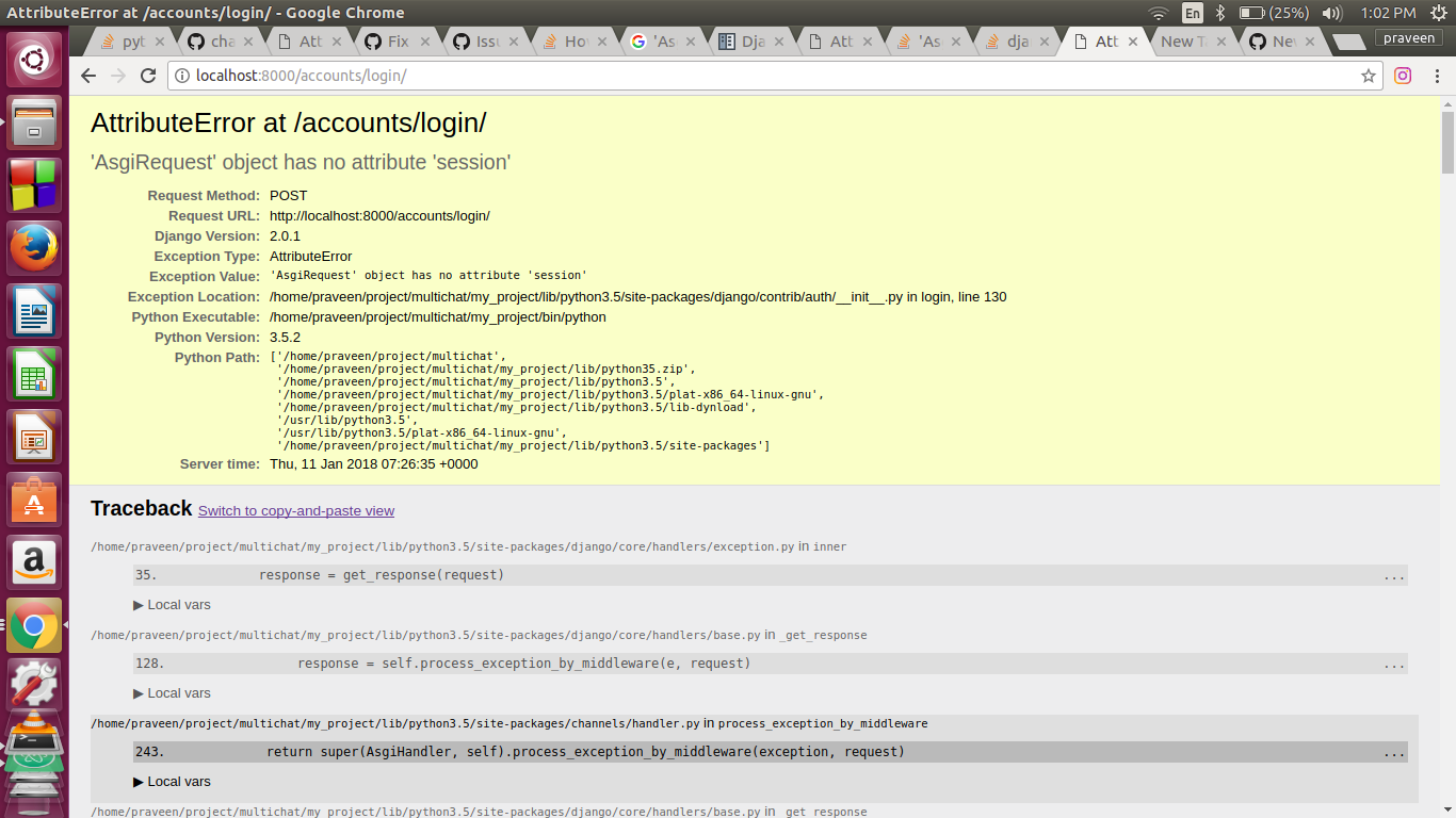 'AsgiRequest' object has no attribute 'session' · Issue #821 · django/channels · GitHub