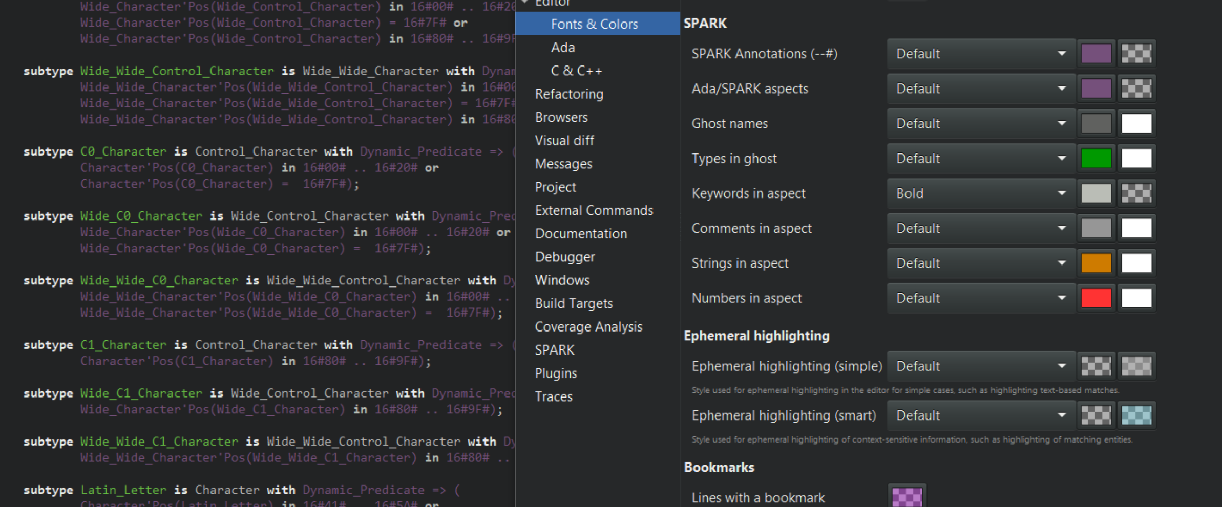 Numbers within Aspects not highlighted with color preference · Issue #68 · AdaCore/gnatstudio ...