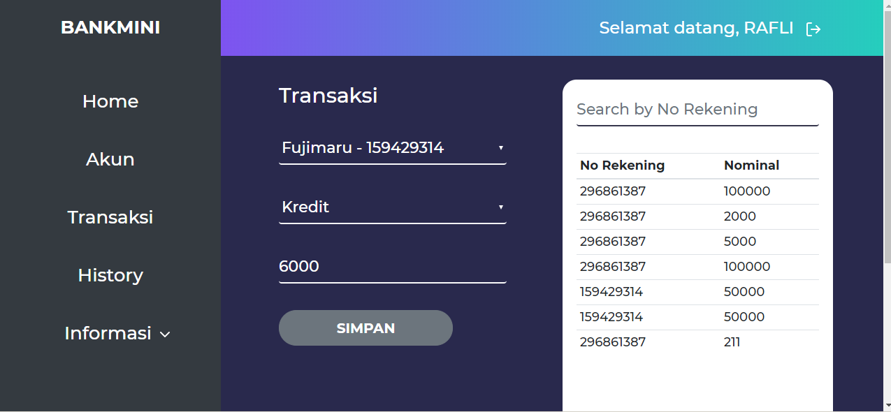 GitHub - raflidev/bankmini: Bank Application made by Codeigniter 3 ...