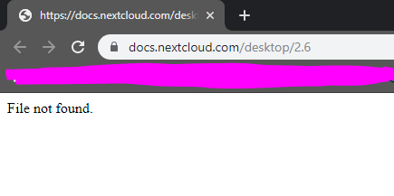 Broken link to documentation of newest release · Issue #1479 · nextcloud/desktop · GitHub
