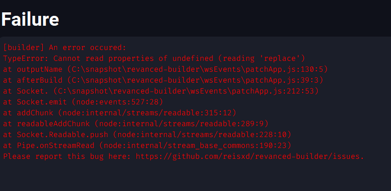 Windows builder :failure · Issue #470 · reisxd/revanced-builder · GitHub