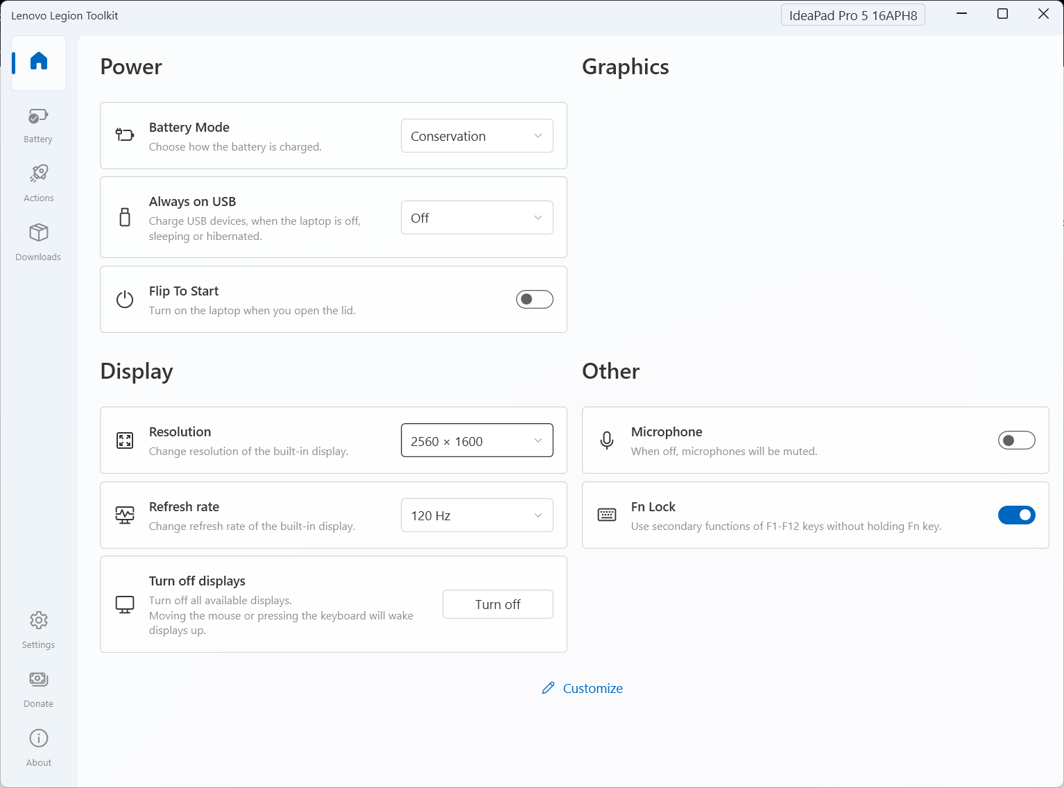 Partial support of IdeaPad Pro 5 Gen 8 16APH8 · Issue #953 ...