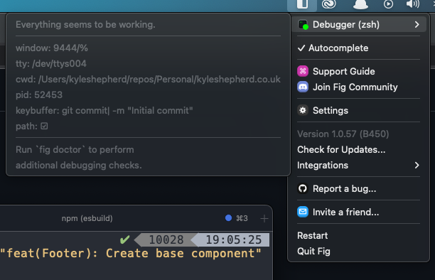 Fig disconnects/stops working when opening a new tab · Issue #1533 · withfig/fig · GitHub