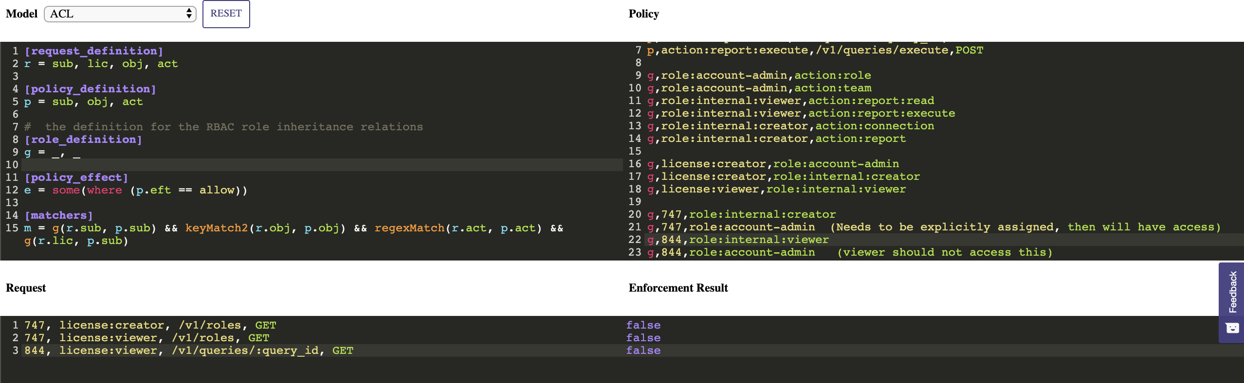 Approach Question: Support license with roles · Issue #433 · casbin/casbin · GitHub