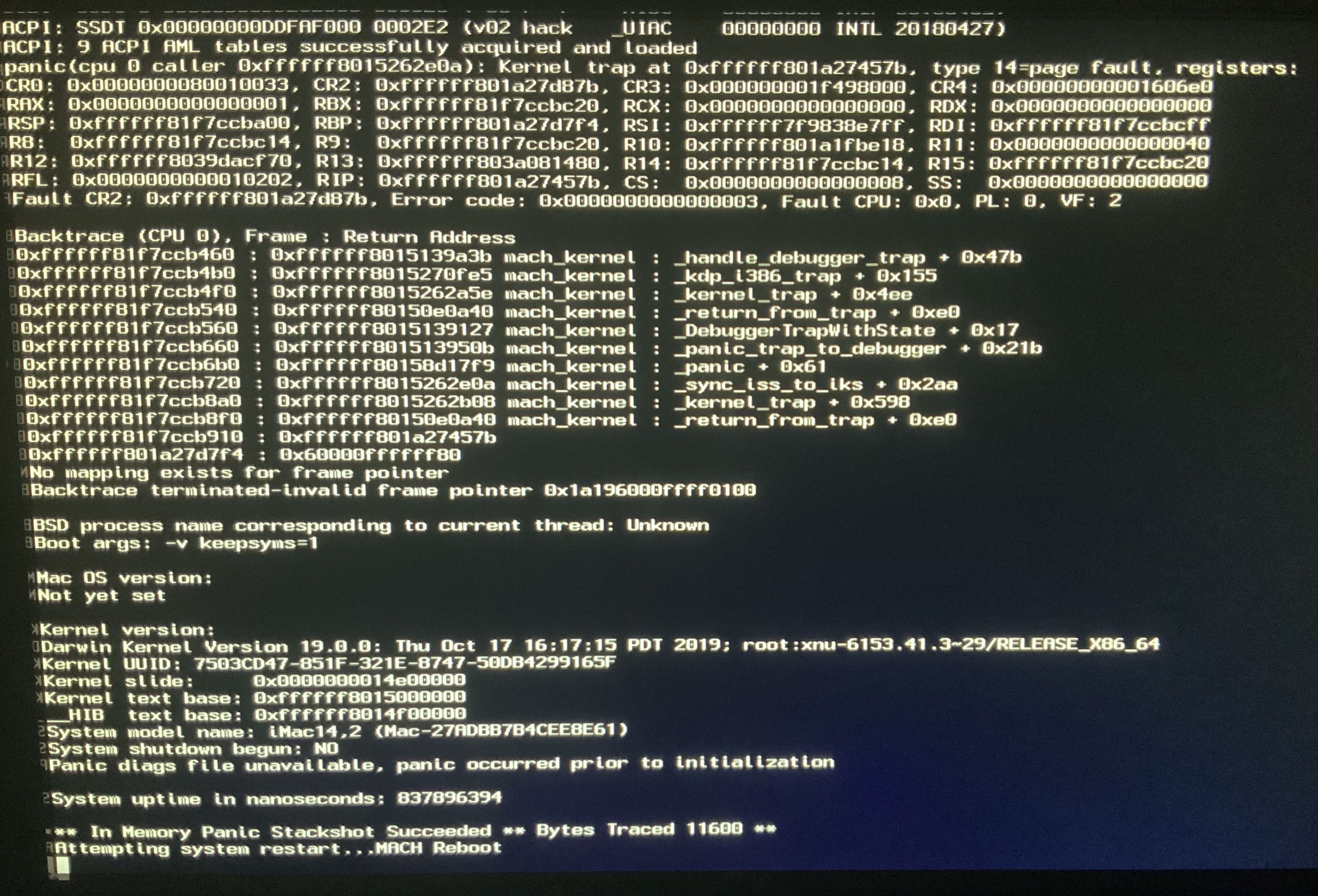 Kernel Panic after update to 0.5.3 · Issue #601 · acidanthera/bugtracker · GitHub