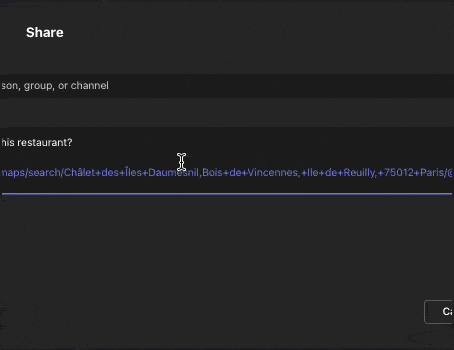 Can't click on share button in dialog when executing method `sharing.shareWebContent()` · Issue ...