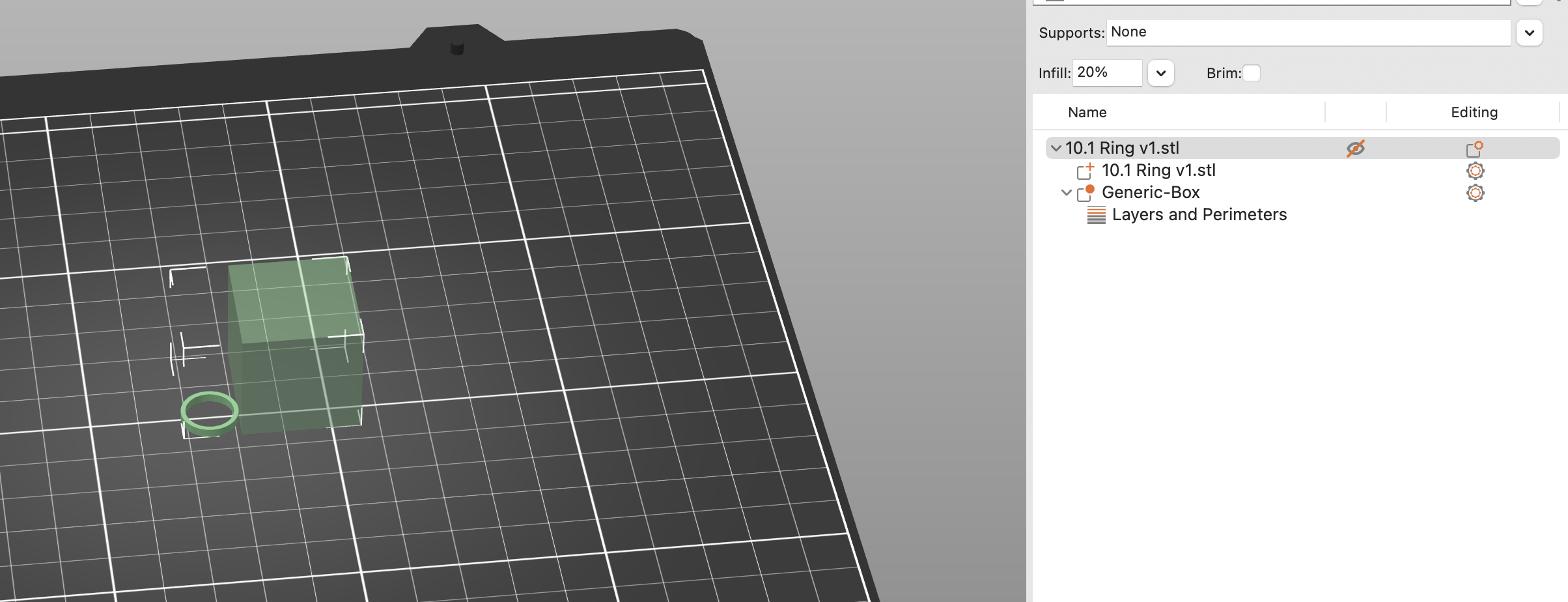 Fix and add a visibility option for all list items (STL's, modifiers, options) on the plater ...