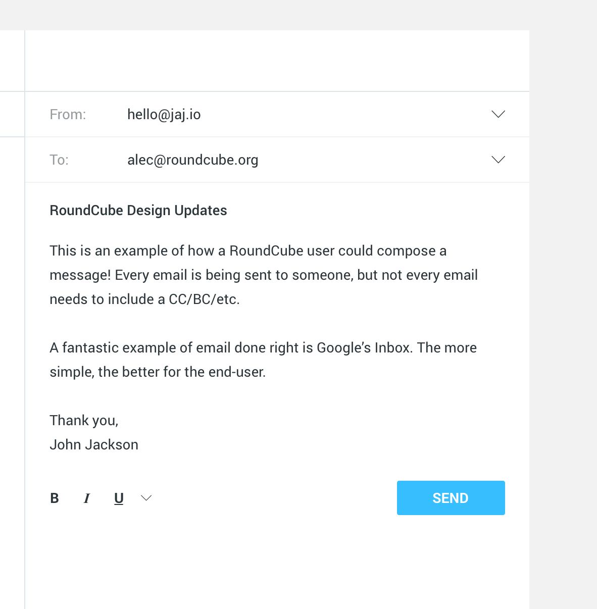Design mail compose layout · Issue #25 · roundcube/elastic · GitHub