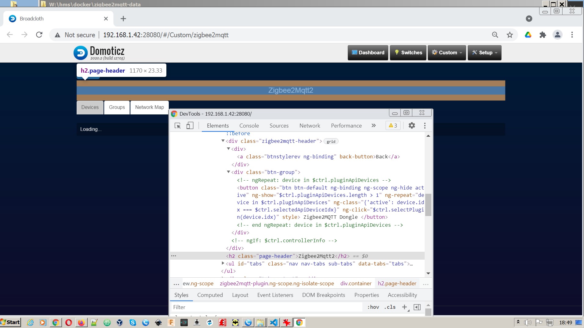 Upgraded plugin now Custom/Zigbee2mqtt page does not render · Issue #671 · stas-demydiuk ...