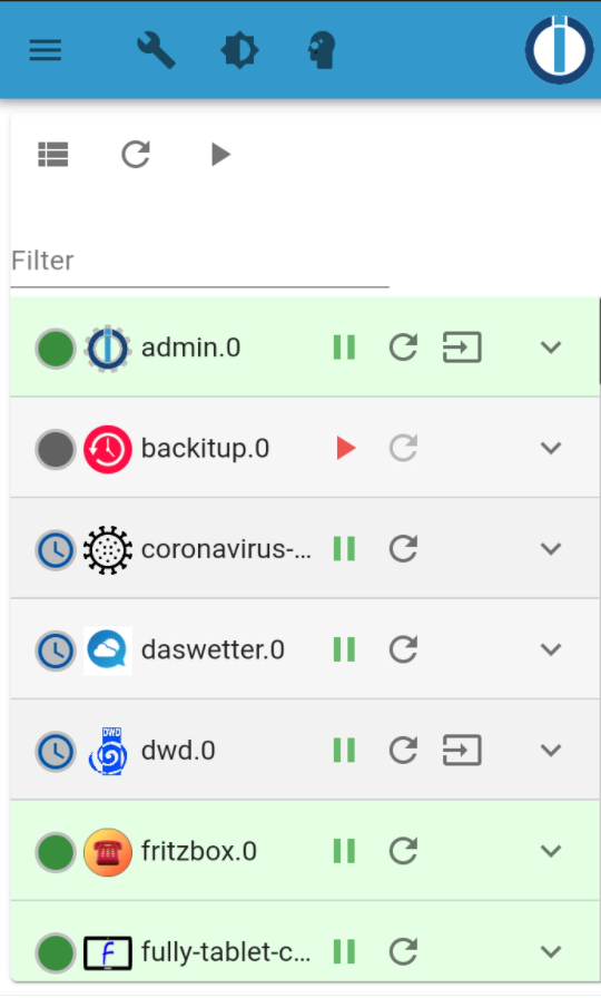 Admin 5 mobile Ansicht · Issue #758 · ioBroker/ioBroker.admin · GitHub