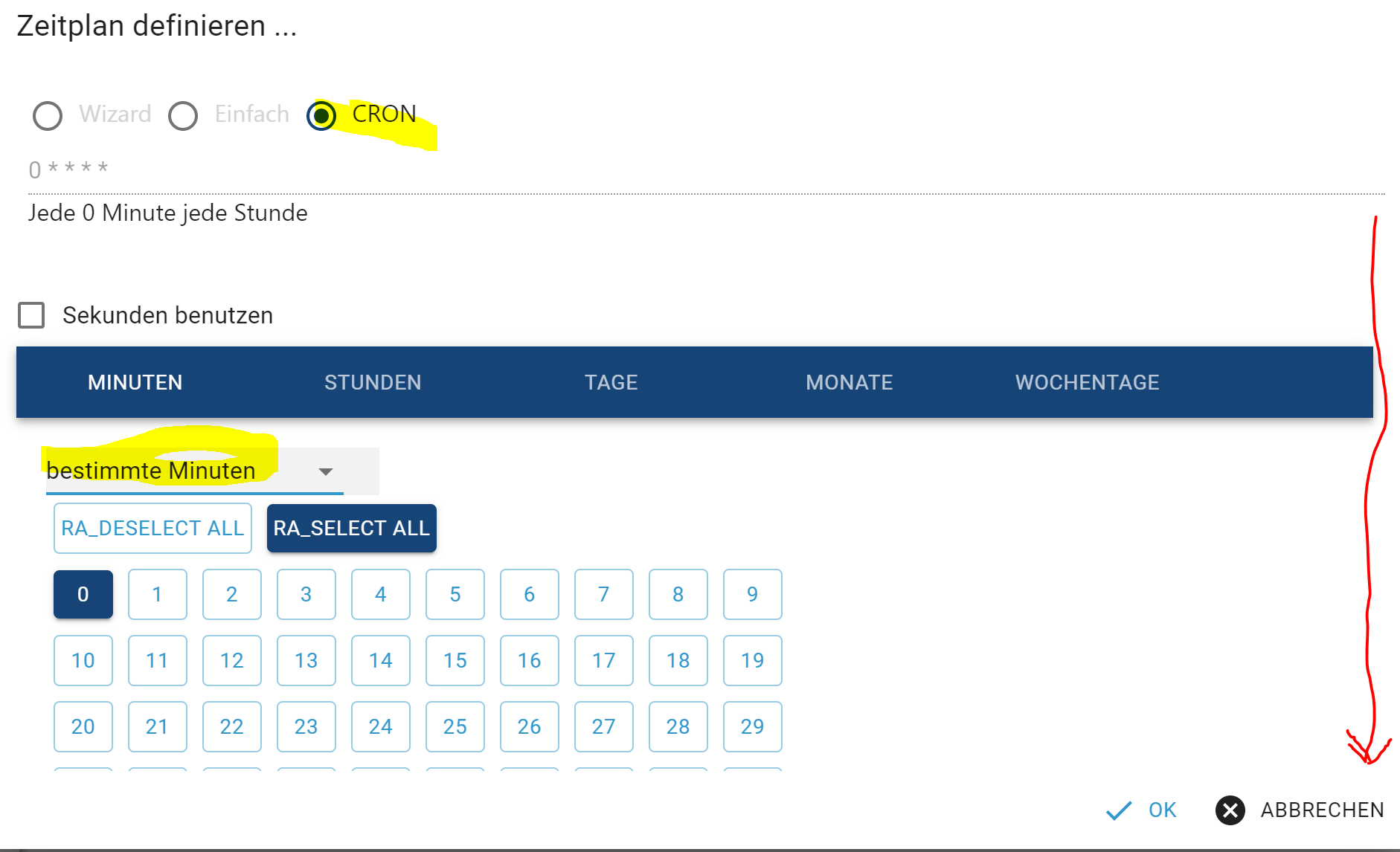 Scrollbar is missing in CRON configuration · Issue #844 · ioBroker/ioBroker.javascript · GitHub