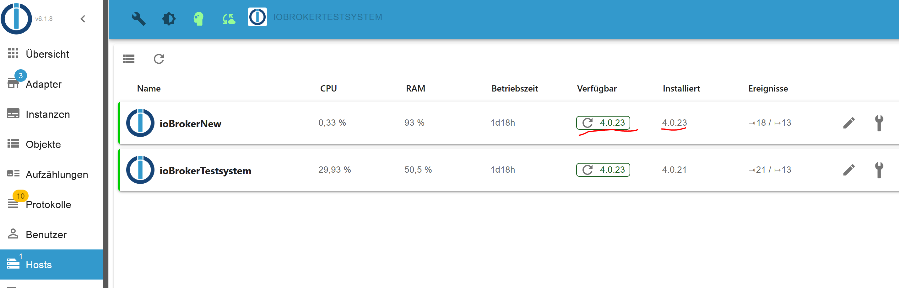 Update of js-controller is shown but no update is necessary · Issue ...