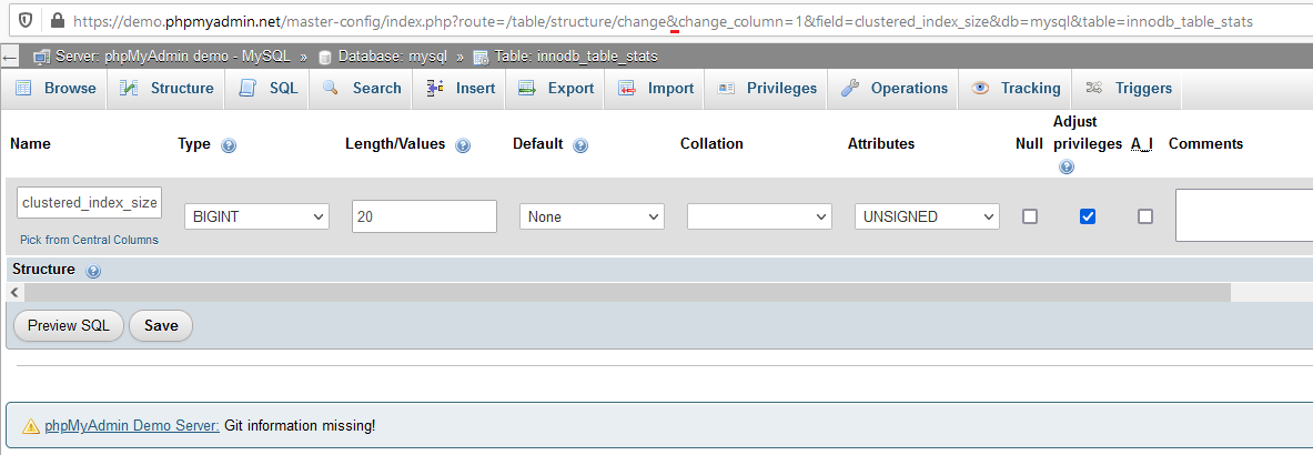 Wrong links for COLUMN_NAME row values · Issue #16792 · phpmyadmin/phpmyadmin · GitHub