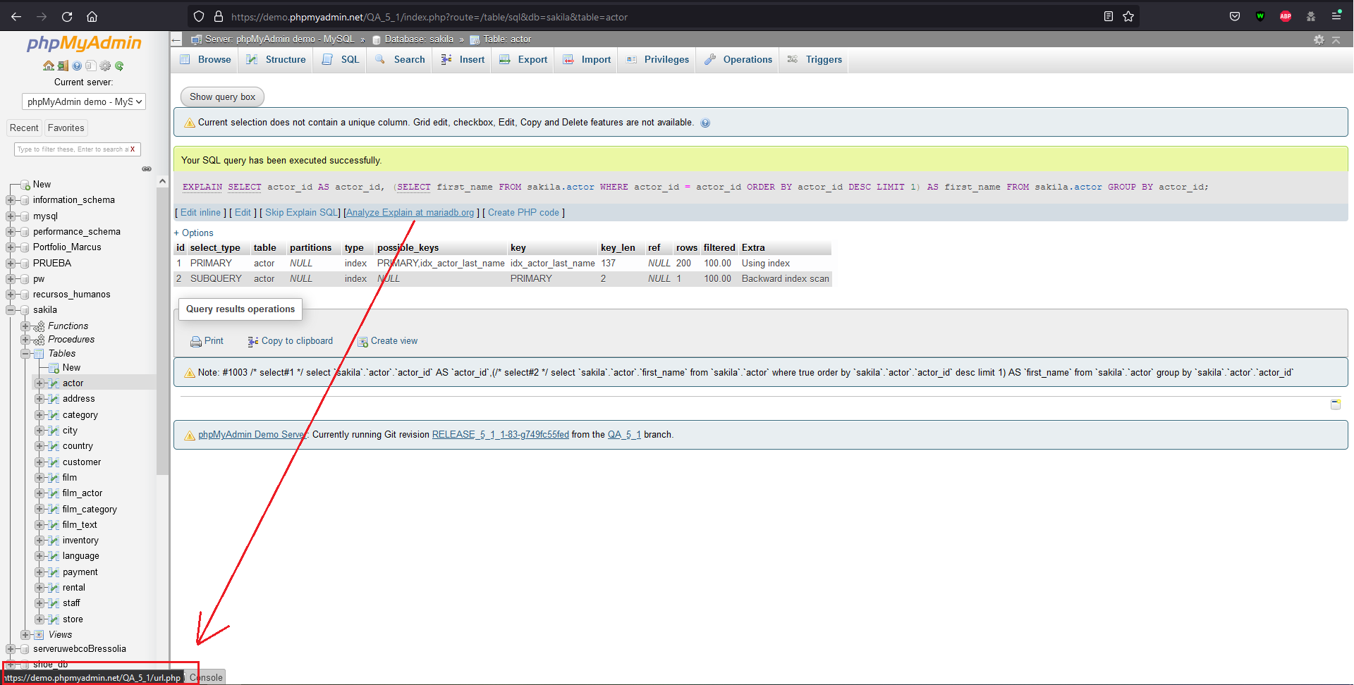 Analyze Explain at mariadb.org doesn't have a redirect link · Issue #17006 · phpmyadmin ...