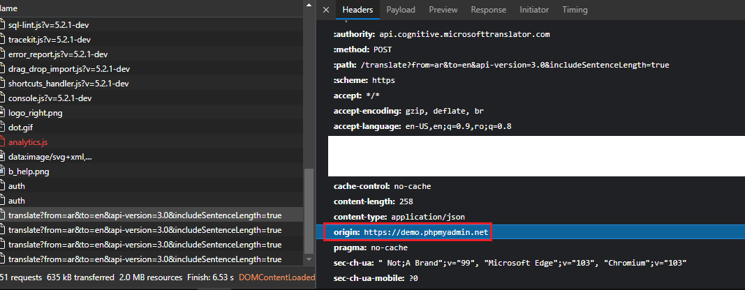 Disable translate options on Edge/Chrome browsers · Issue #17652 · phpmyadmin/phpmyadmin · GitHub