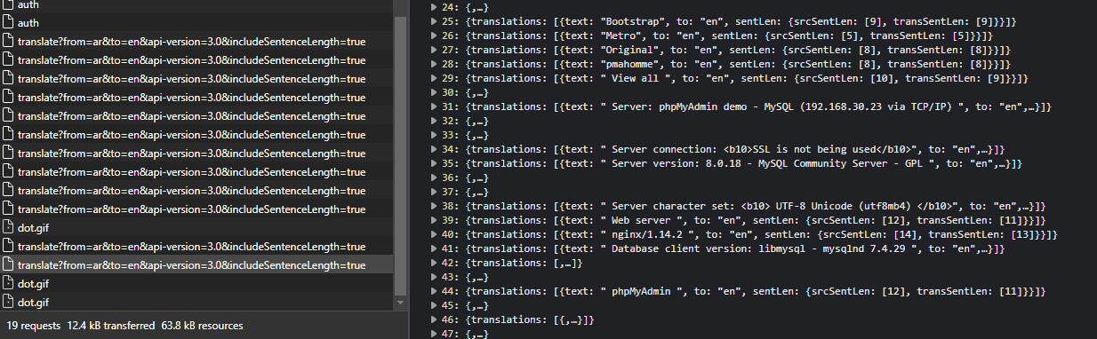 Disable translate options on Edge/Chrome browsers · Issue #17652 · phpmyadmin/phpmyadmin · GitHub