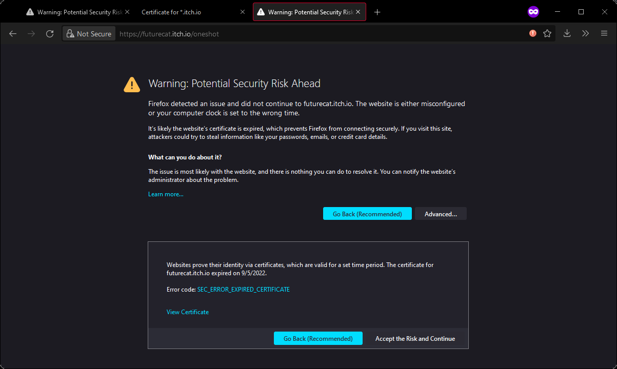 Expired SSL site-wide · Issue #1365 · itchio/itch.io · GitHub