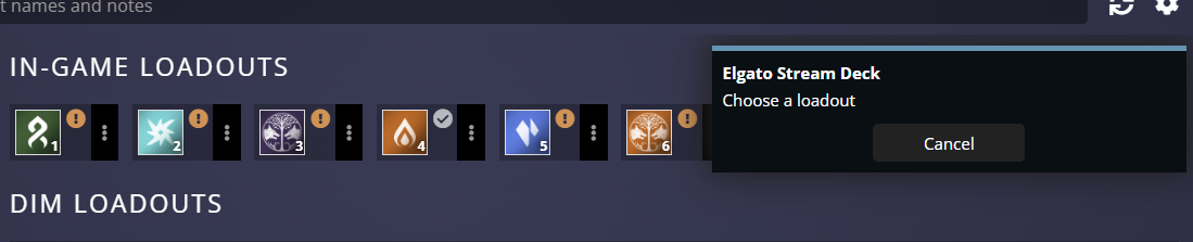 Stream Deck alert covers loadouts · Issue #9586 · DestinyItemManager/DIM · GitHub