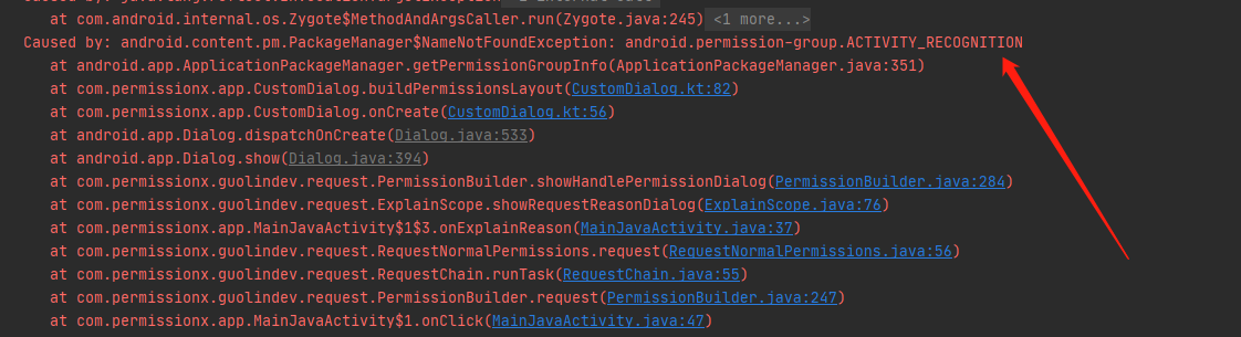 郭神 Android9 和9之前怎么获取ACTIVITY_RECOGNITION 这个权限 · Issue #57 · guolindev/PermissionX · GitHub