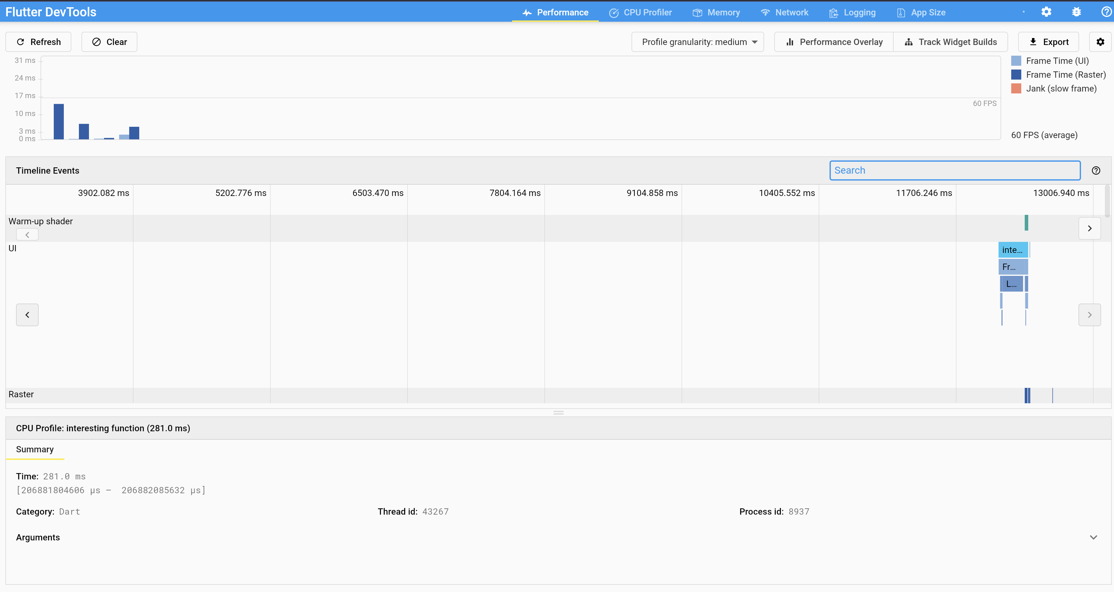 No Flutter Frames Chart In Flutter DevTools in profile mode · Issue #3452 · flutter/devtools ...
