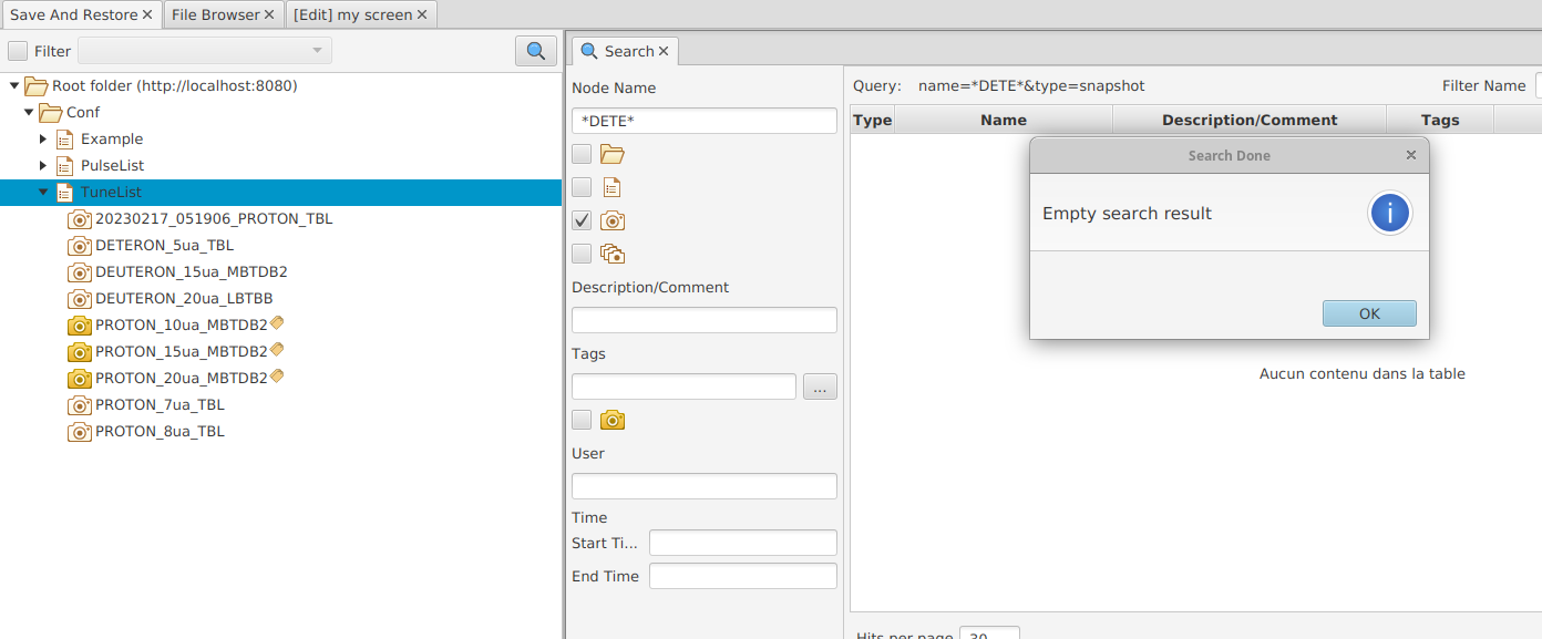 Save and Restore : Search Snapshot by Name doesn't work · Issue #2598 · ControlSystemStudio ...