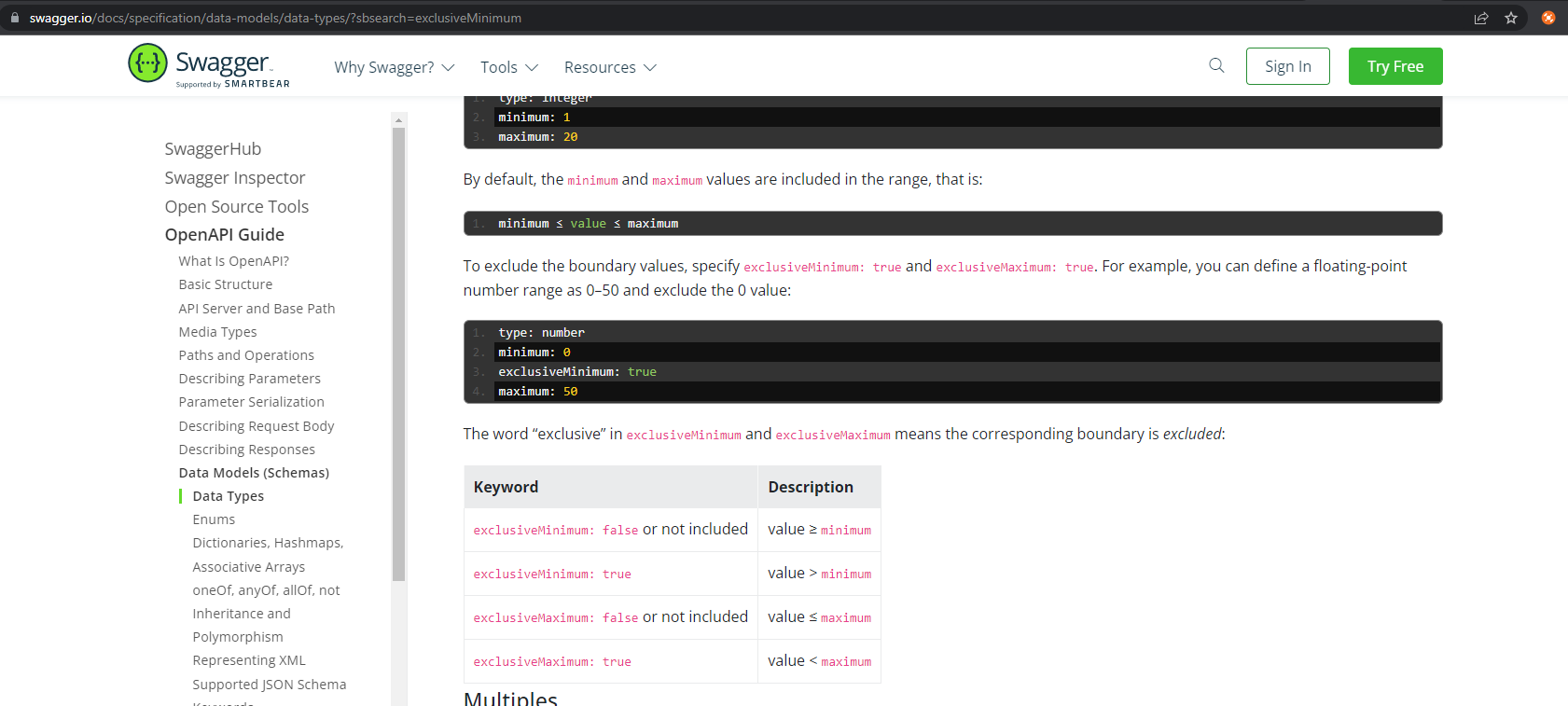 exclusiveMinimum/Maximum should be boolean · Issue #4108 · pydantic/pydantic · GitHub