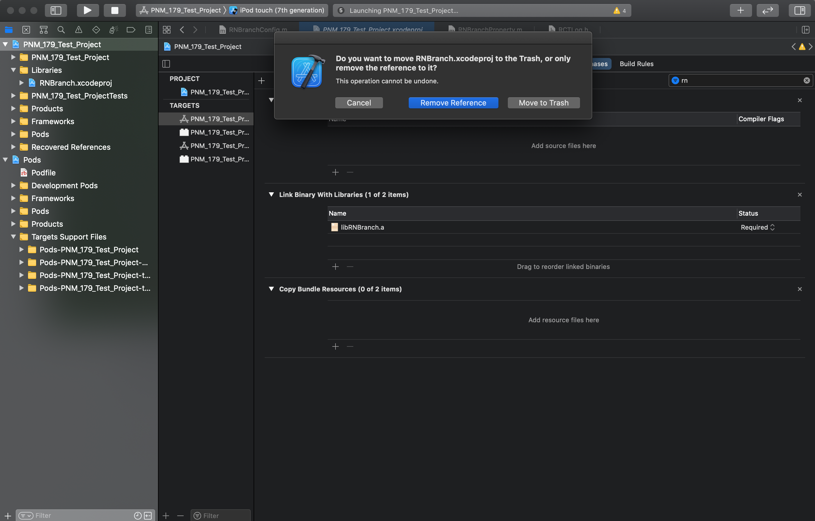 Issue linking React as a target dependency in Xcode for React Native iOS apps: 'RCTLog.h' file ...