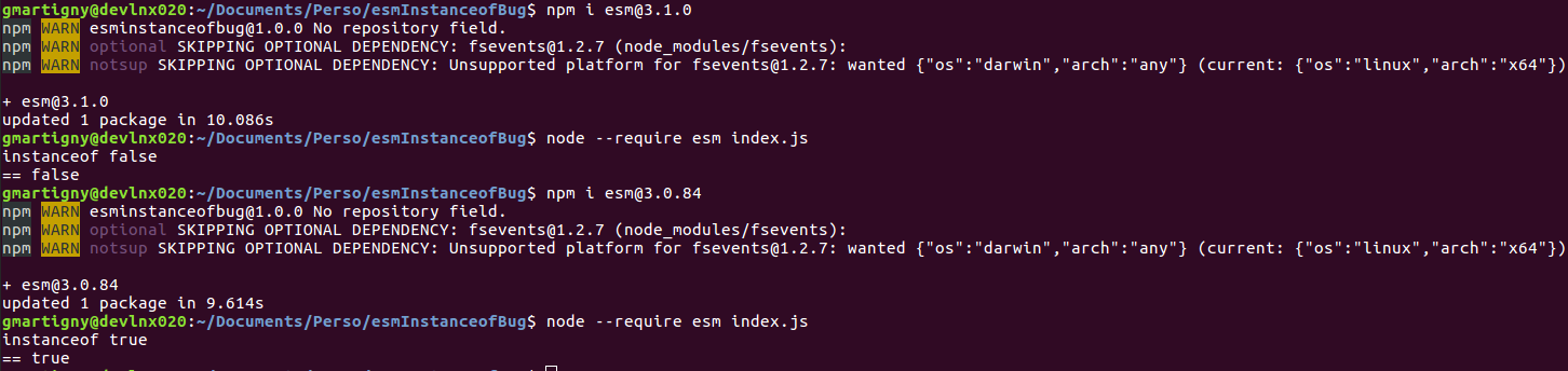 Constructor check fail · Issue #717 · standard-things/esm · GitHub