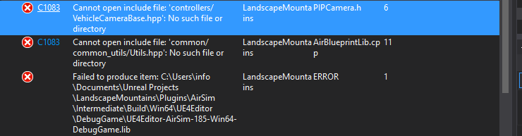 VS 15 Build Errors · Issue #462 · microsoft/AirSim · GitHub