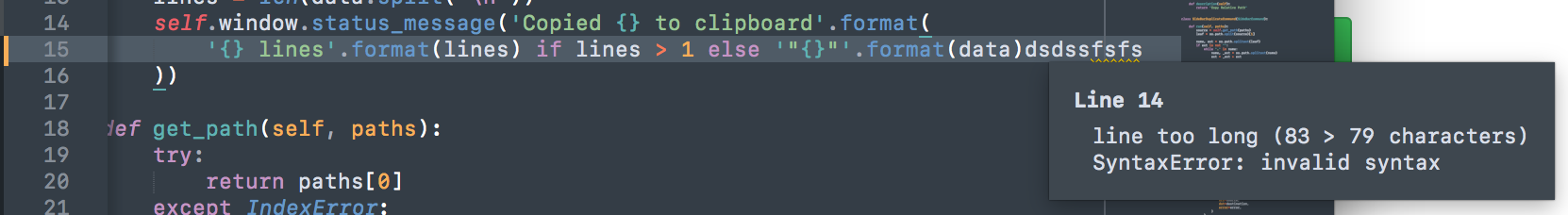 Line numbers in popup off by one · Issue #606 · SublimeLinter/SublimeLinter · GitHub