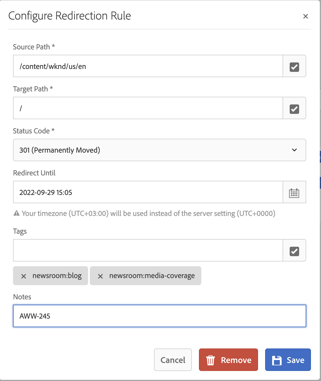 [Redirect Manager] Include a 'Redirect Category' property · Issue #2945 · Adobe-Consulting ...