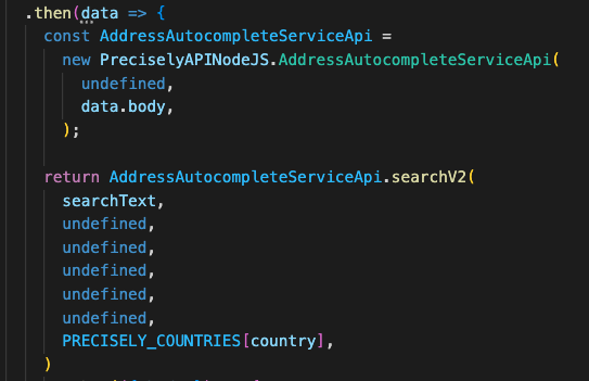 Breaking changes introduced in 12.0.4 · Issue #8 · PreciselyData/PreciselyAPIsSDK-NodeJS · GitHub
