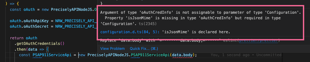 Breaking changes introduced in 12.0.4 · Issue #8 · PreciselyData/PreciselyAPIsSDK-NodeJS · GitHub