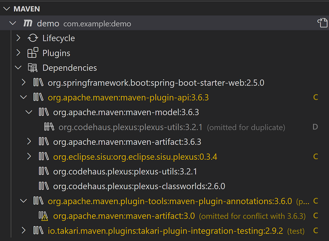 Better visualization of dependency tree · Issue #261 · microsoft/vscode-maven · GitHub