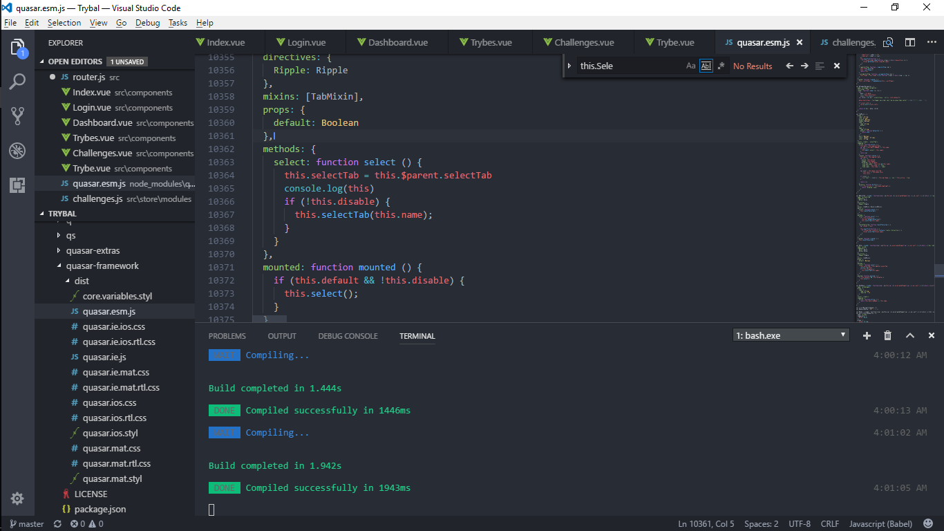 Bug: v0.14 q-tabs TabMixin errors when using q-tab and q-tab-pane · Issue #730 · quasarframework ...