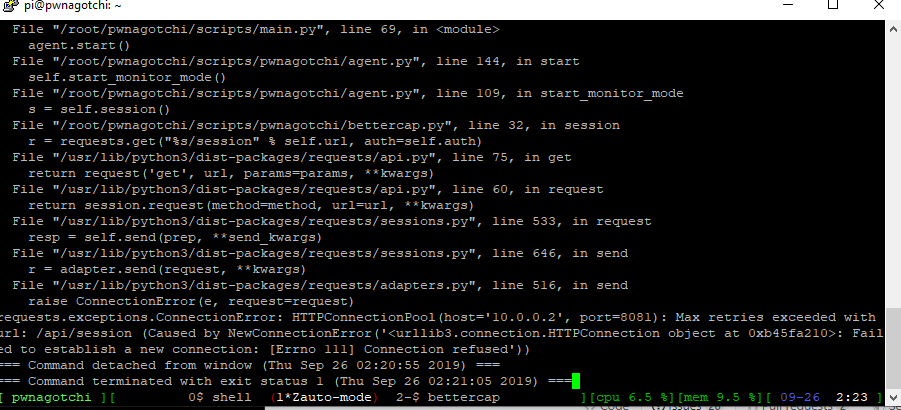 Max retries exceeded with url [BUG] · Issue #212 · evilsocket/pwnagotchi · GitHub