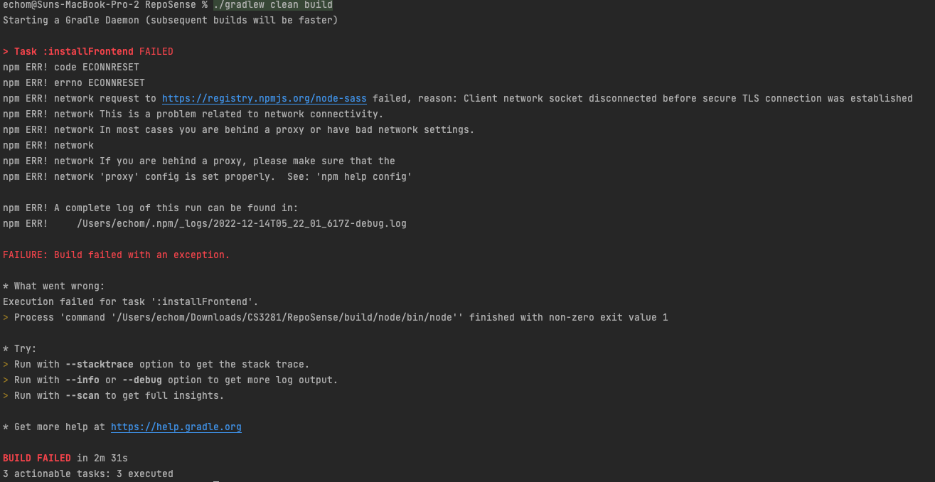Issue with setting up node environment with proxy on macOS · Issue #1847 · reposense/RepoSense ...
