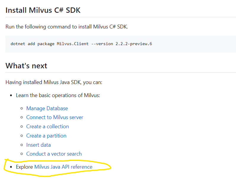 [ERROR]: Error link in install c# sdk. · Issue #2297 · milvus-io/milvus-docs · GitHub