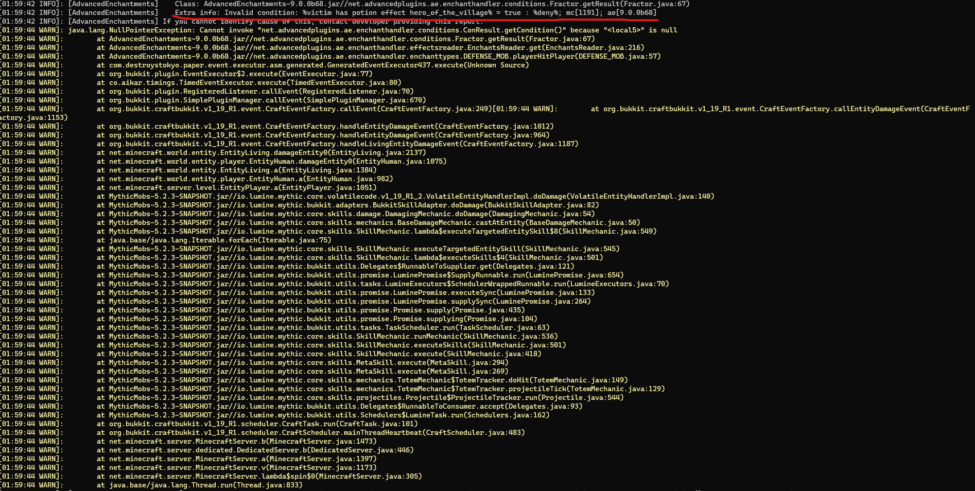 console spam abount conditions. · Issue #3188 · GC-spigot/AdvancedEnchantments · GitHub
