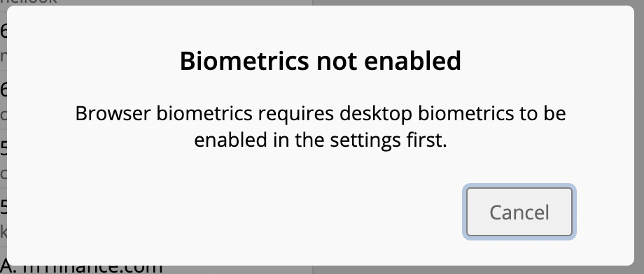 Browser integration/Biometric not working (Chrome/MacOS) · Issue #797 · bitwarden/desktop · GitHub