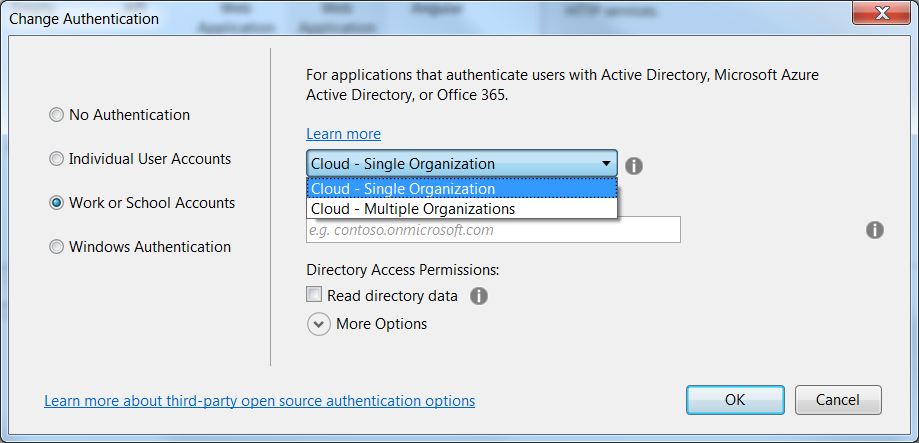 AspNetCore 2.1-preview2: Identity & VS2017 - No Option to Use Active ...