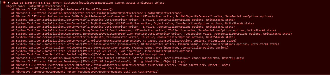 DetailsList throw exception · Issue #374 · BlazorFluentUI/BlazorFluentUI · GitHub