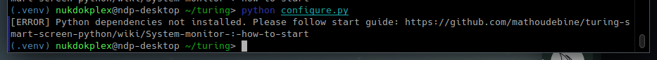Configurepy Doesnt Work With Venv · Issue 236 · Mathoudebineturing Smart Screen Python · Github 
